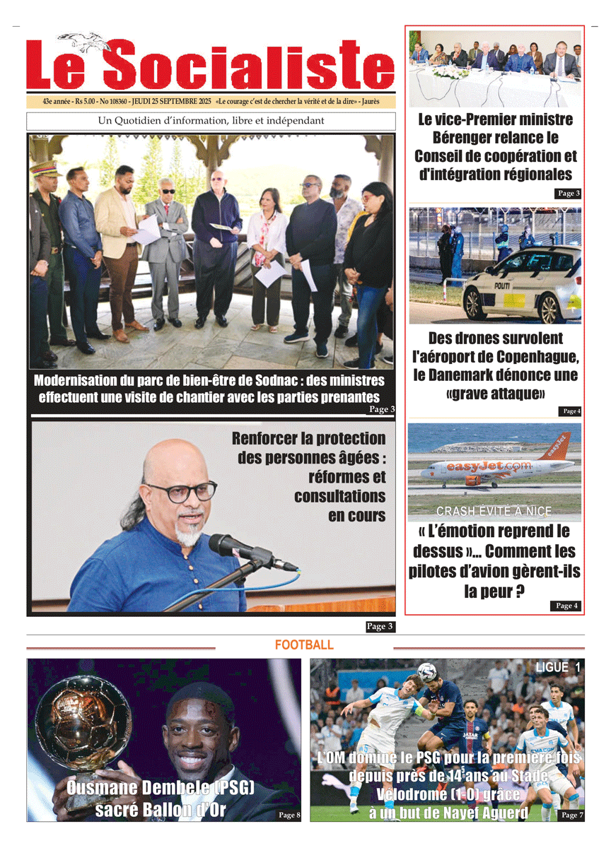 Le Socialiste Jeudi 25 Septembre 2025